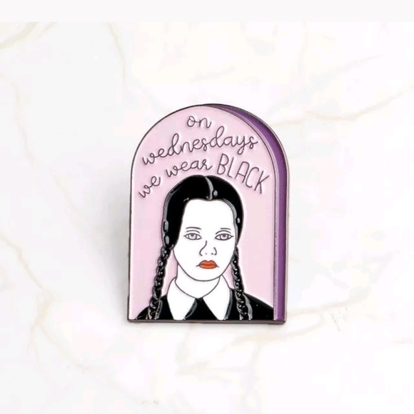 Jewelry | Wednesday Addams Enamel Lapel Pin | Poshmark